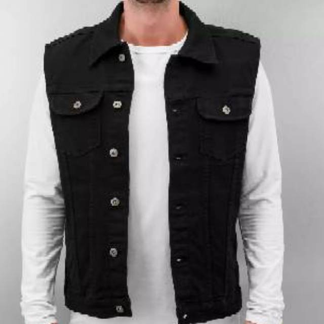 Jual Baju Rompi jean denim ukuran L unisex 1pc. | Shopee Indonesia