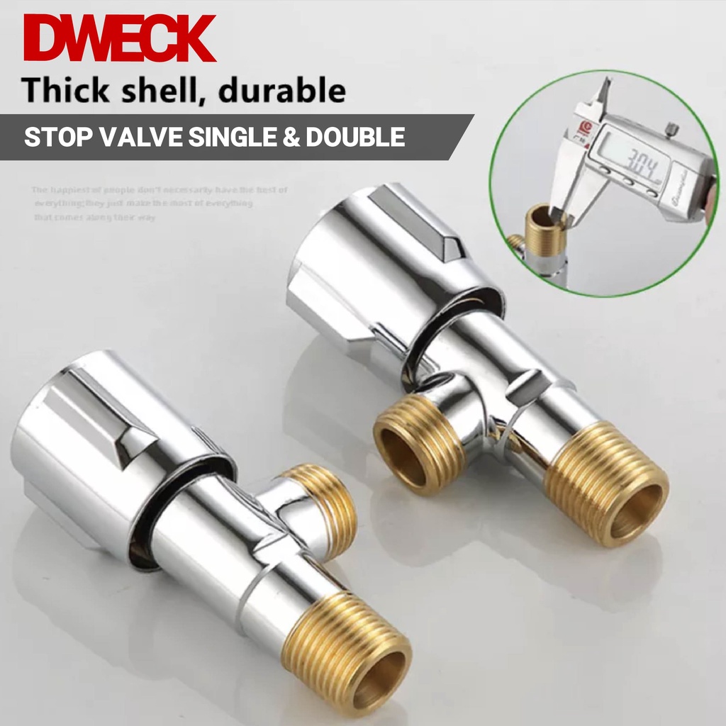 Jual Stop Kran Cabang Tee Single SUS 304 Kuningan All Varian | Shopee ...