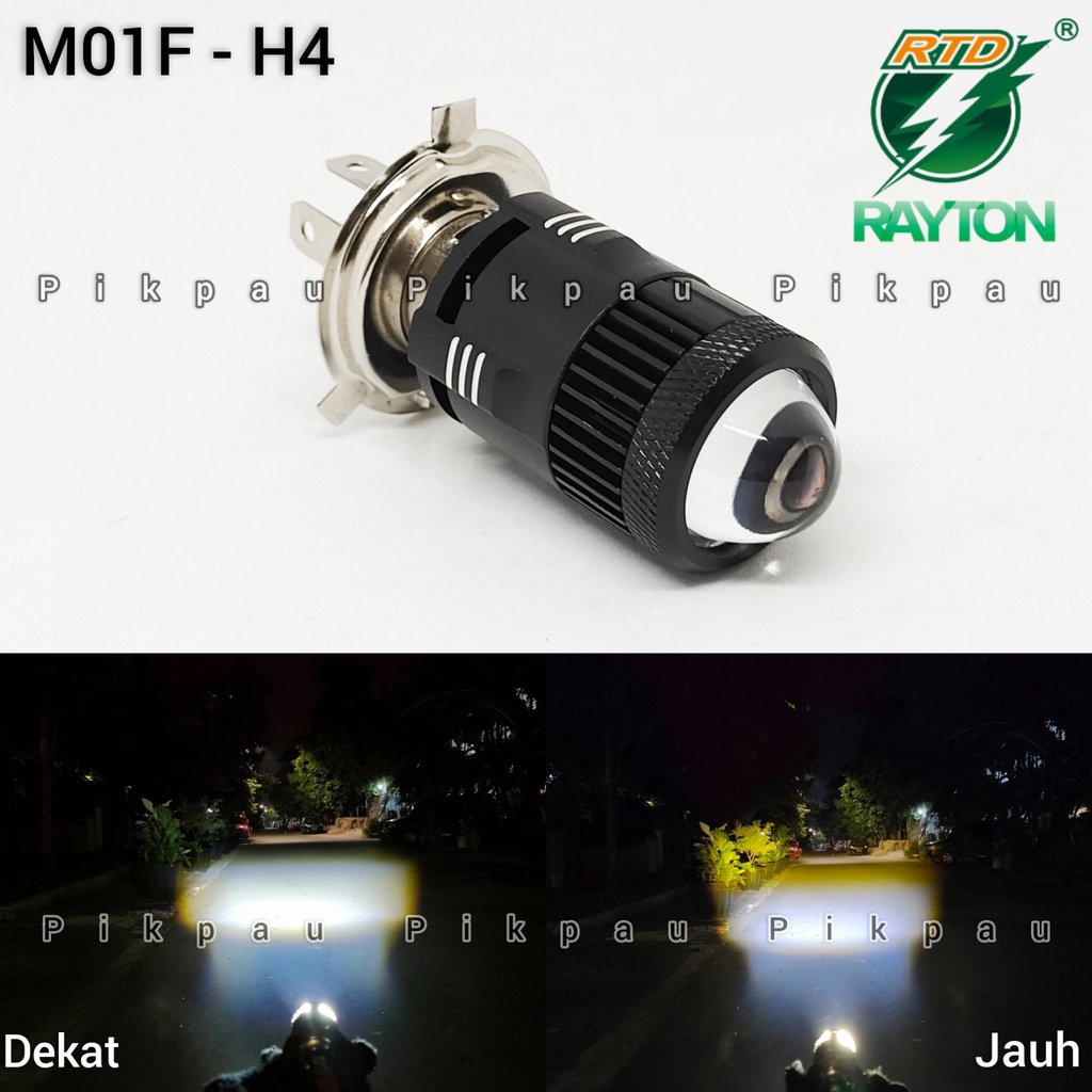 Jual Lampu Utama LED H4 RTD Rayton M01F Laser Kipas AC DC Headlamp High Quality Lampu Depan ...