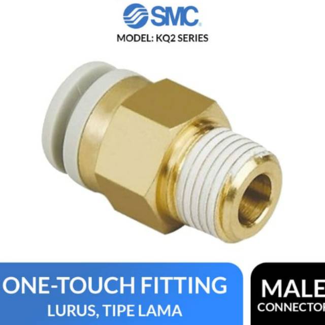 Jual SMC Fitting Lurus Pneumatic Male Connector KQ2H 06-01S | Shopee Indonesia