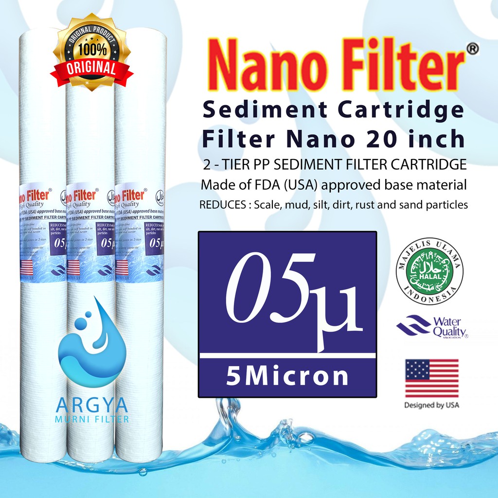Jual Sediment Cartridge Filter Nano 20 Inch / Spun Nano 20 Inch ...