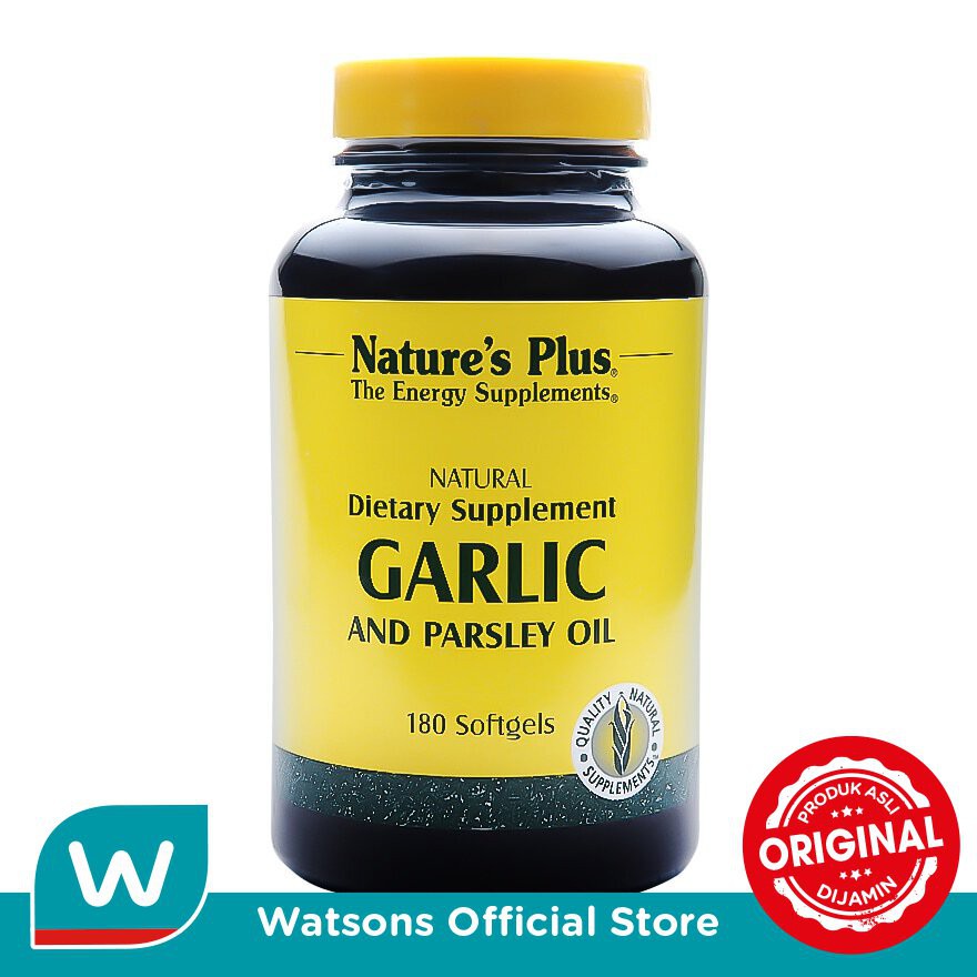 Jual Nature's Plus Garlic & Parsley Oil 180's | Shopee Indonesia