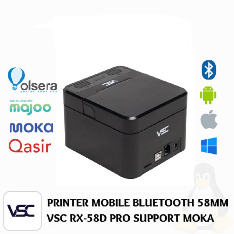 Jual Printer Mini Thermal Bluetooth VSC TM-58D PRO 58mm Support Mokapos ...