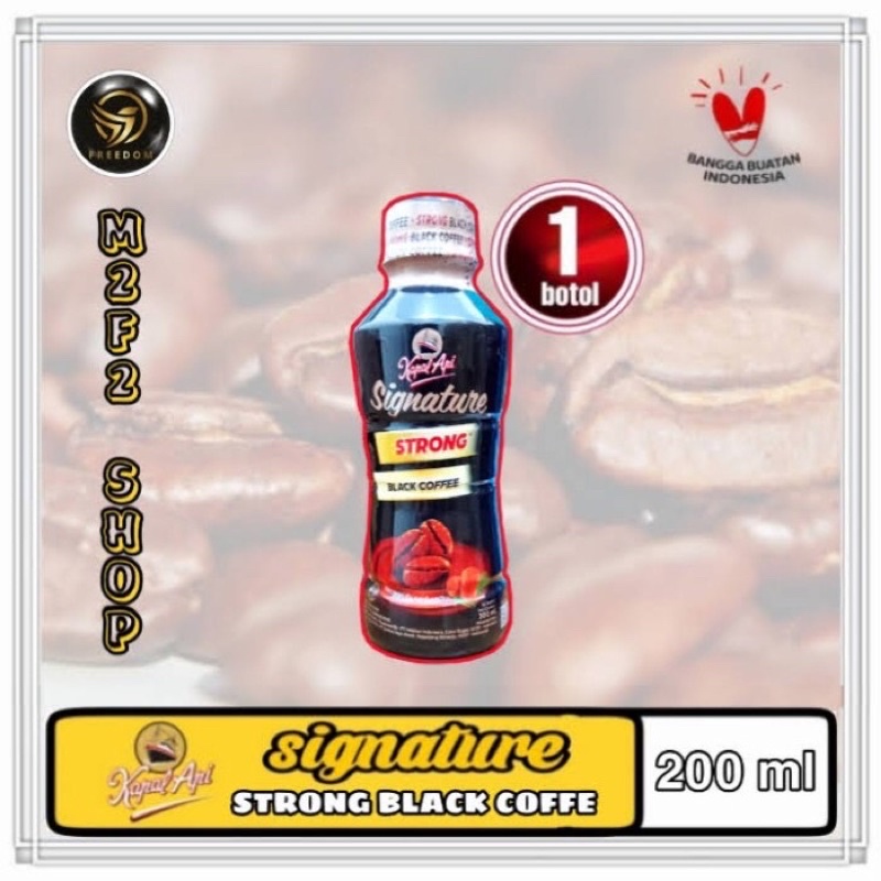 Jual Kopi Kapal Api Signature STRONG Black Coffee Botol Pet - 200 ml ...
