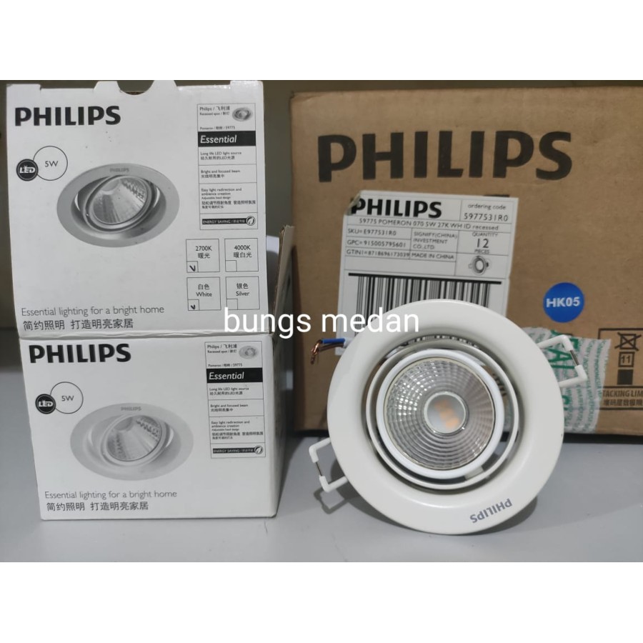 Jual LAMPU LED PHILIPS SOROT POMERON 5W 5WATT 5 WAT 2700K KUNING SPOT ...