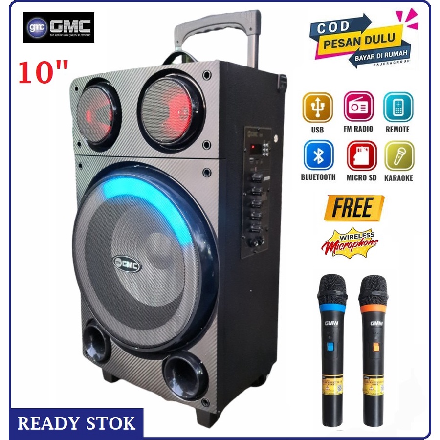 Jual Speaker Portable GMC 897L NEW Speaker Bluetooth Free 2 Mic Wireles ...