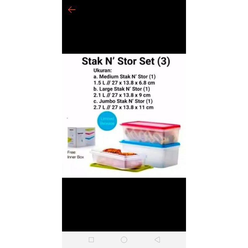 Jual Stak N Stor Set(3pcs) | Shopee Indonesia