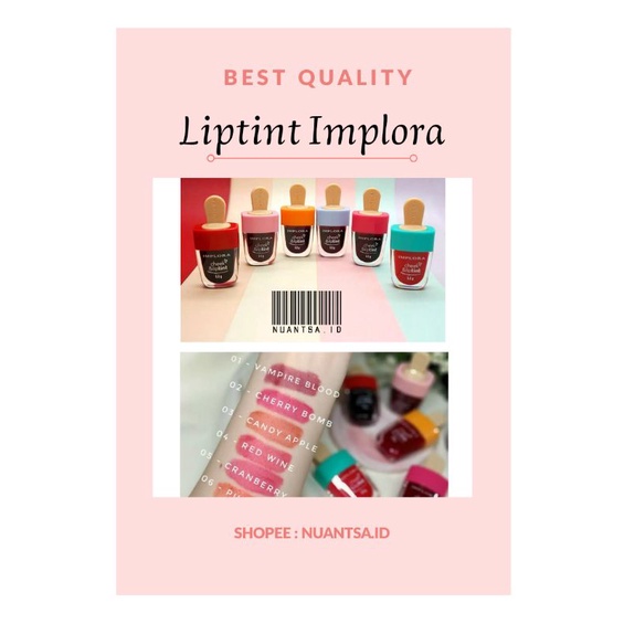 Jual Liptint Implora ice cream stick liptint Viral tiktok liptin ...