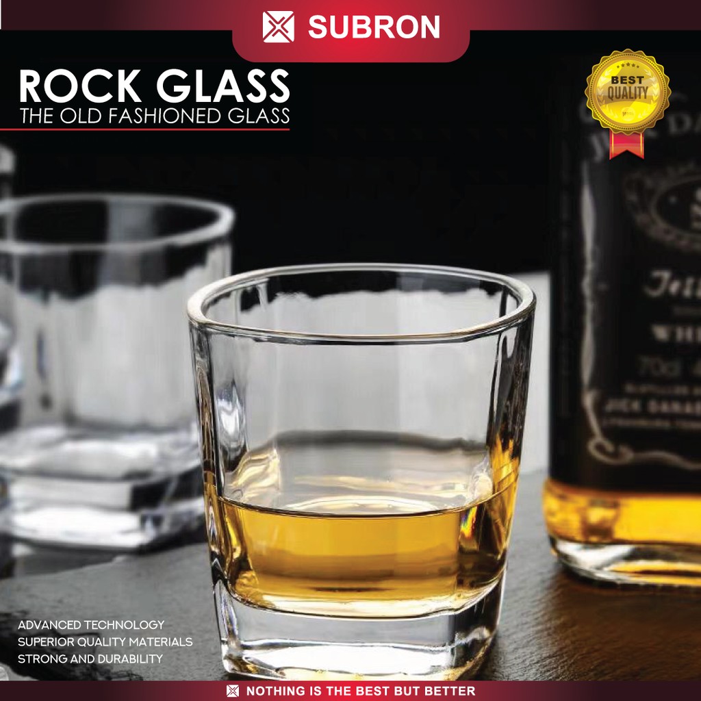 Jual SUBRON 1pcs Rock Glass Gelas Whiskey Kaca 300 ml Wine | Shopee ...