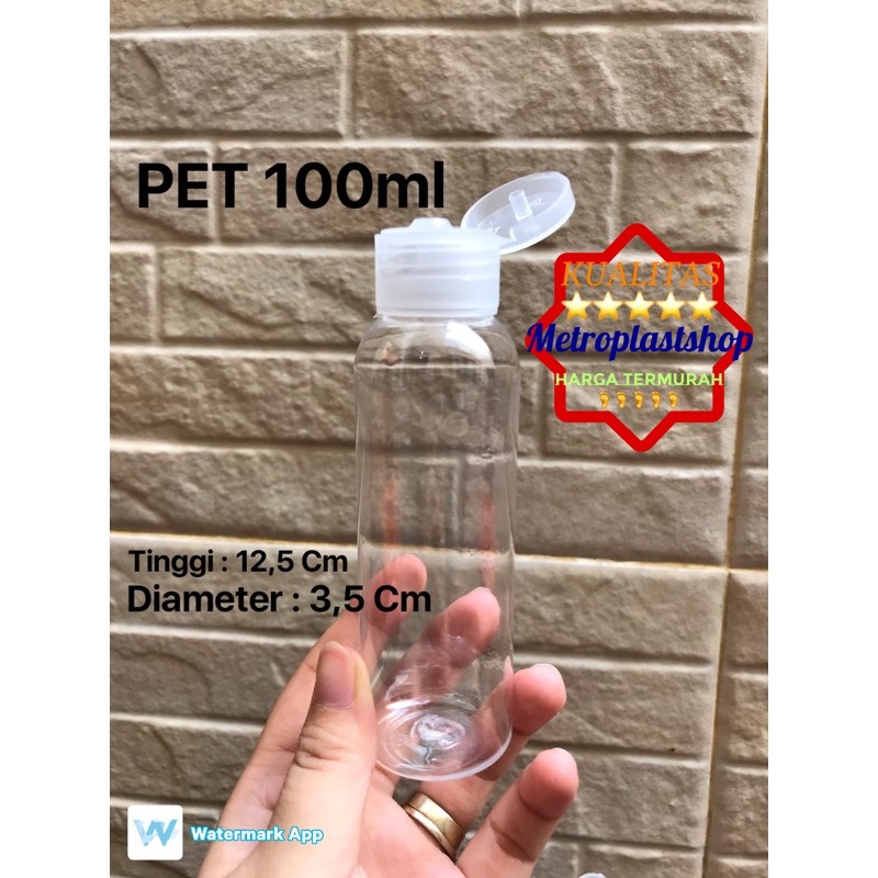 Jual Botol PET 100ml fliptop hand sanitizer 100ml lotion 100ml botol plastik 100 ml | Shopee ...