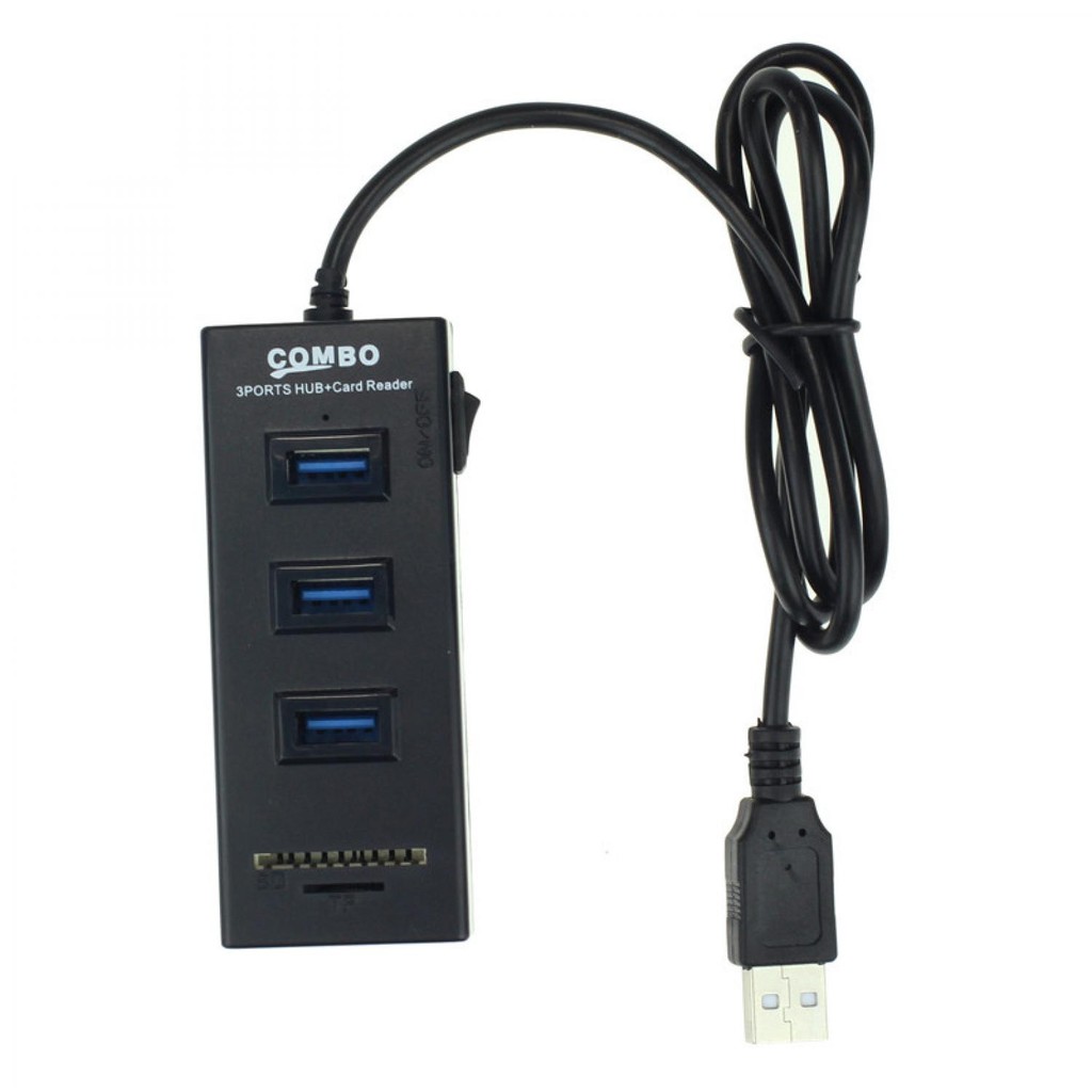 Jual USB Hub 3 Port + Card Reader Combo [Gadget.Nation] | Shopee Indonesia