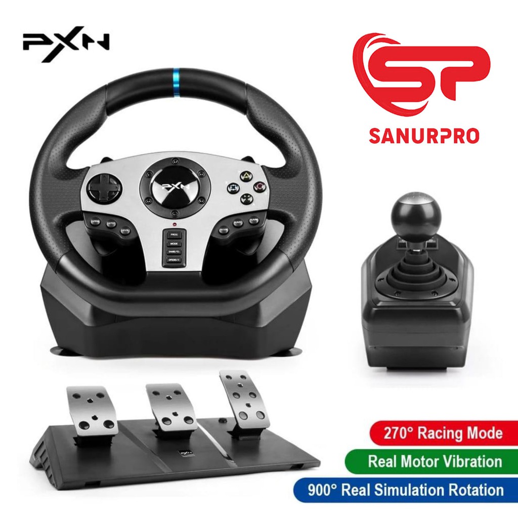 Jual PXN-V9 Steering Wheel With Clutch Shifter Alternatif Logitech G29 ...