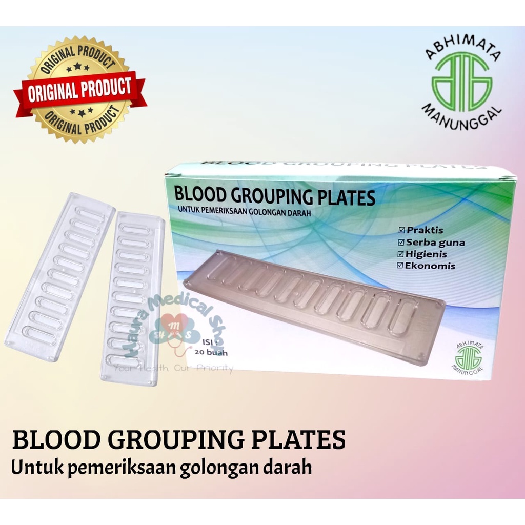 Jual Blood Grouping Plates (Untuk Pemeriksaan Golongan Darah) AMA ...