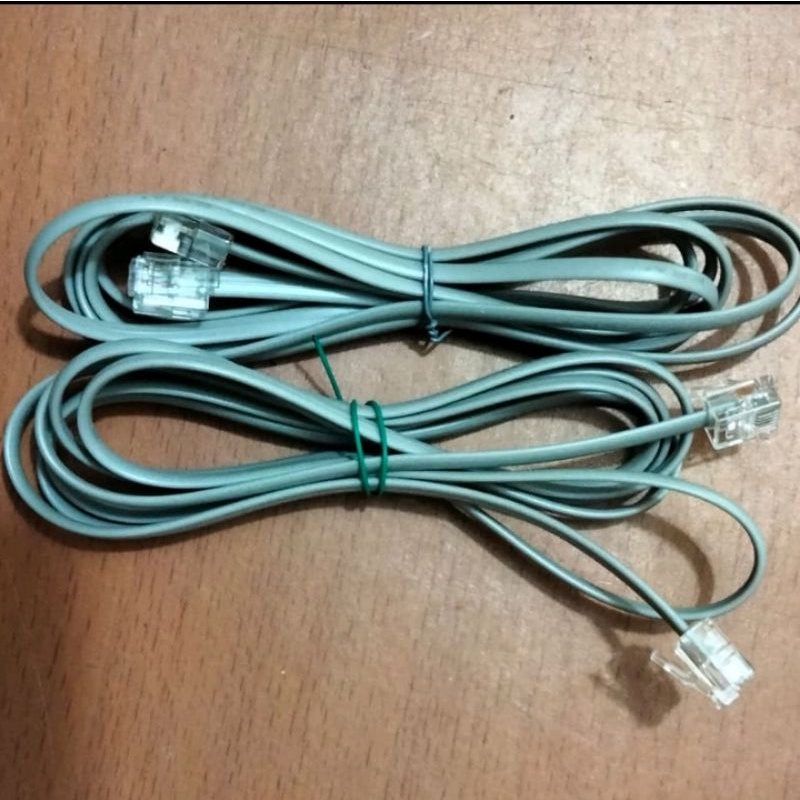 Jual KABEL TELEPON RJ11 4 PIN PANJANG 1,5 meter | Shopee Indonesia