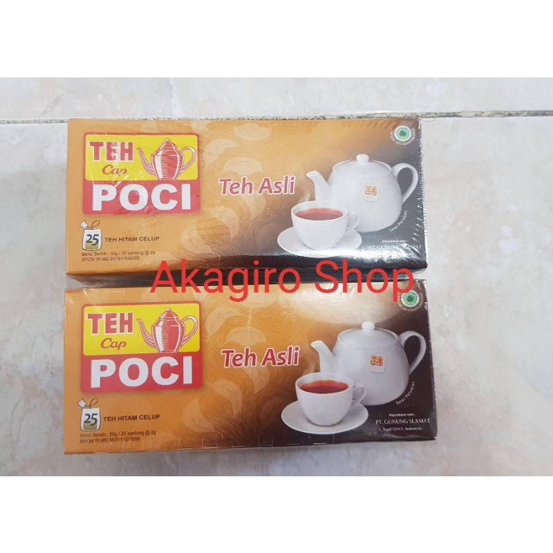 Jual Teh Cap Poci Asli 25 sachet teh celup | Shopee Indonesia