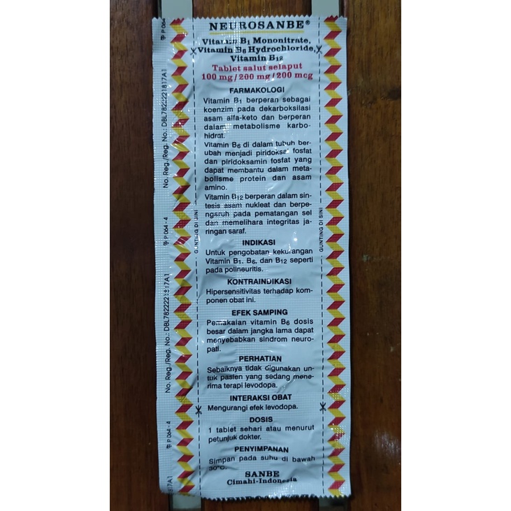 Jual Neurosanbe 10 Tablet / Neurosanbe 5000 Isi 10 Tablet / Memenuhi ...