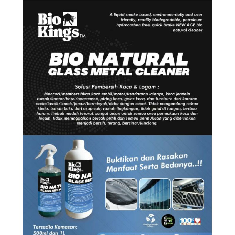 Jual Pembersih kaca dan logam, BioKings Bio Natural Glass Metal Cleaner ...
