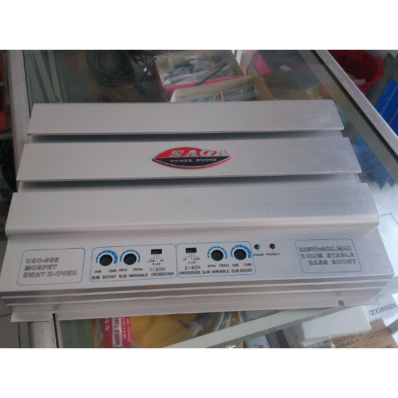 Jual Power Audio Mobil With Amplifire SAGA USC 555 4 Channel 1000 Watt ...