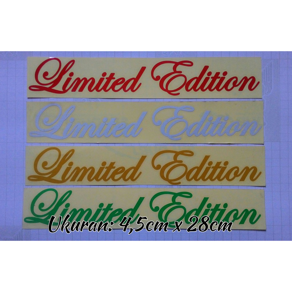 Jual Stiker Cutting Tulisan Limited Edition Cutting Sticker Untuk ...