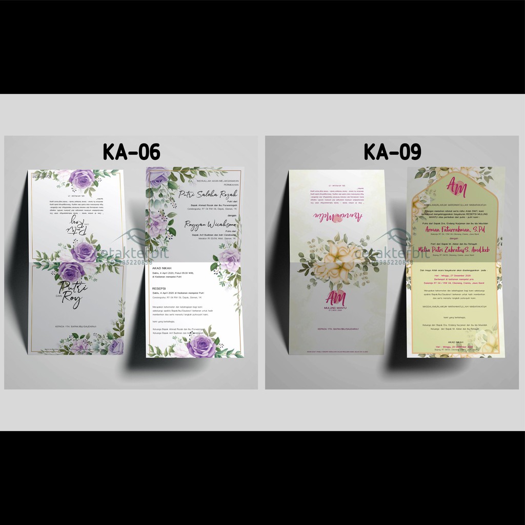 Jual Undangan pernikahan custom premium murah tebal laminasi anti basah square 15x15 cetakterbit ...
