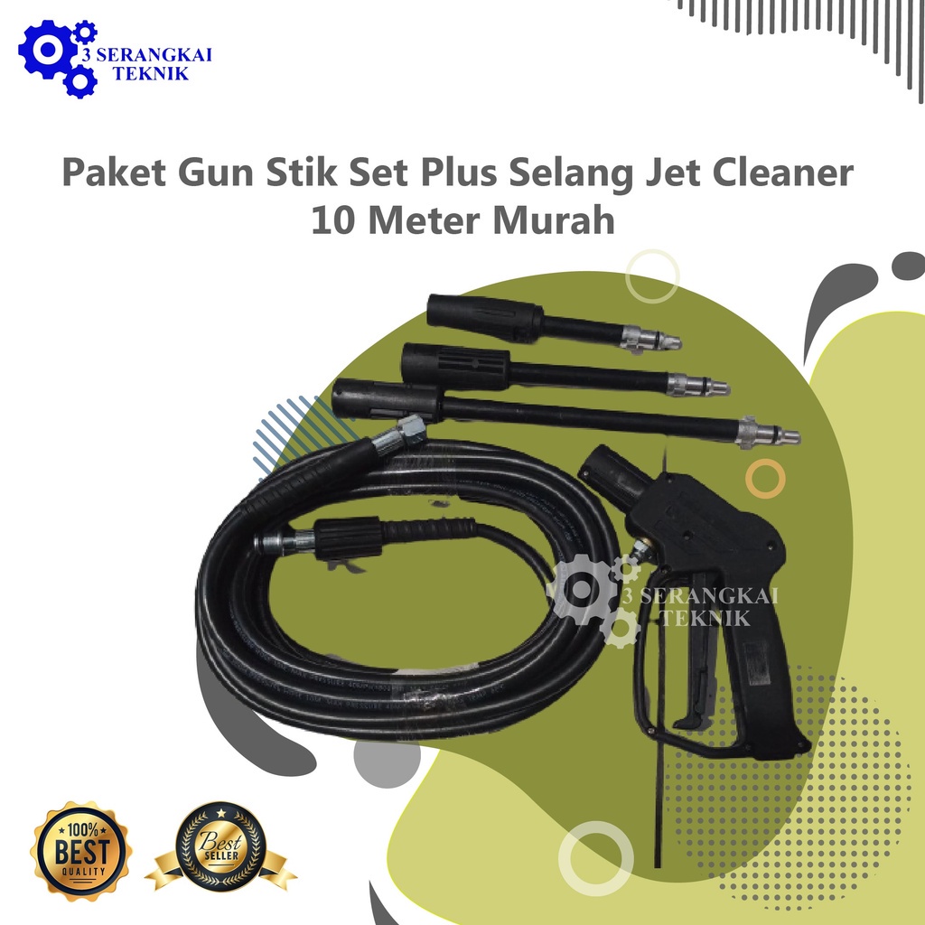 Jual Paket Gun Stik Set Plus Selang Jet Cleaner 10 Meter Murah | Shopee ...