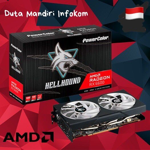 Jual PowerColor Hellhound AMD Radeon RX 6600 8GB GDDR6 128Bit - Dual ...