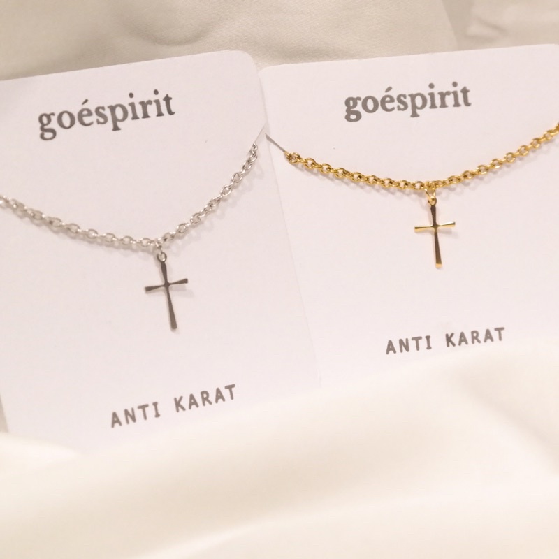 Jual [ANTI KARAT] CHRISTY necklace / Tiny Cross Necklace • Christy ...