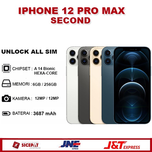 Jual IPHONE 12 PRO MAX / IPHONE 12 PRO MAX 256GB SECOND / IPHONE 12 PRO ...