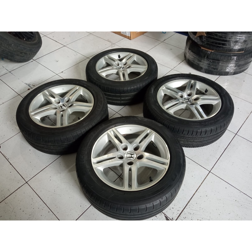Jual Velg Mobil bekas Ring 16 Standar Civic Lubang 5 Ban 205 55 R16 | Shopee Indonesia