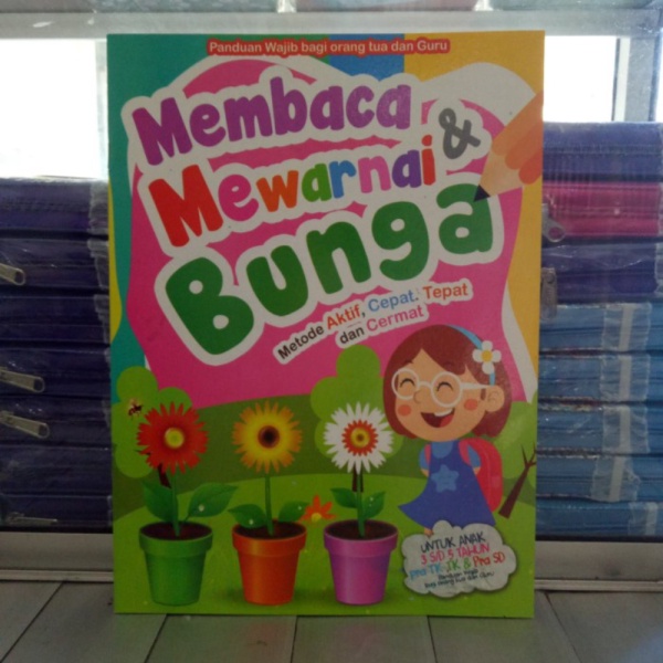 Jual Limited Buku Mewarnai Bunga dan belajar menulis membaca | Shopee ...
