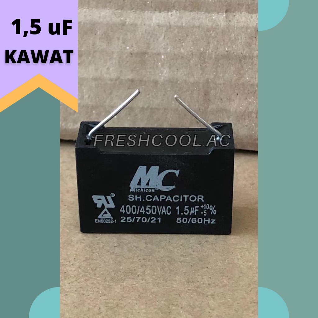 Jual KAPASITOR FAN KAKI KAWAT 1,5 MIKRO / 1,5 uF | Shopee Indonesia
