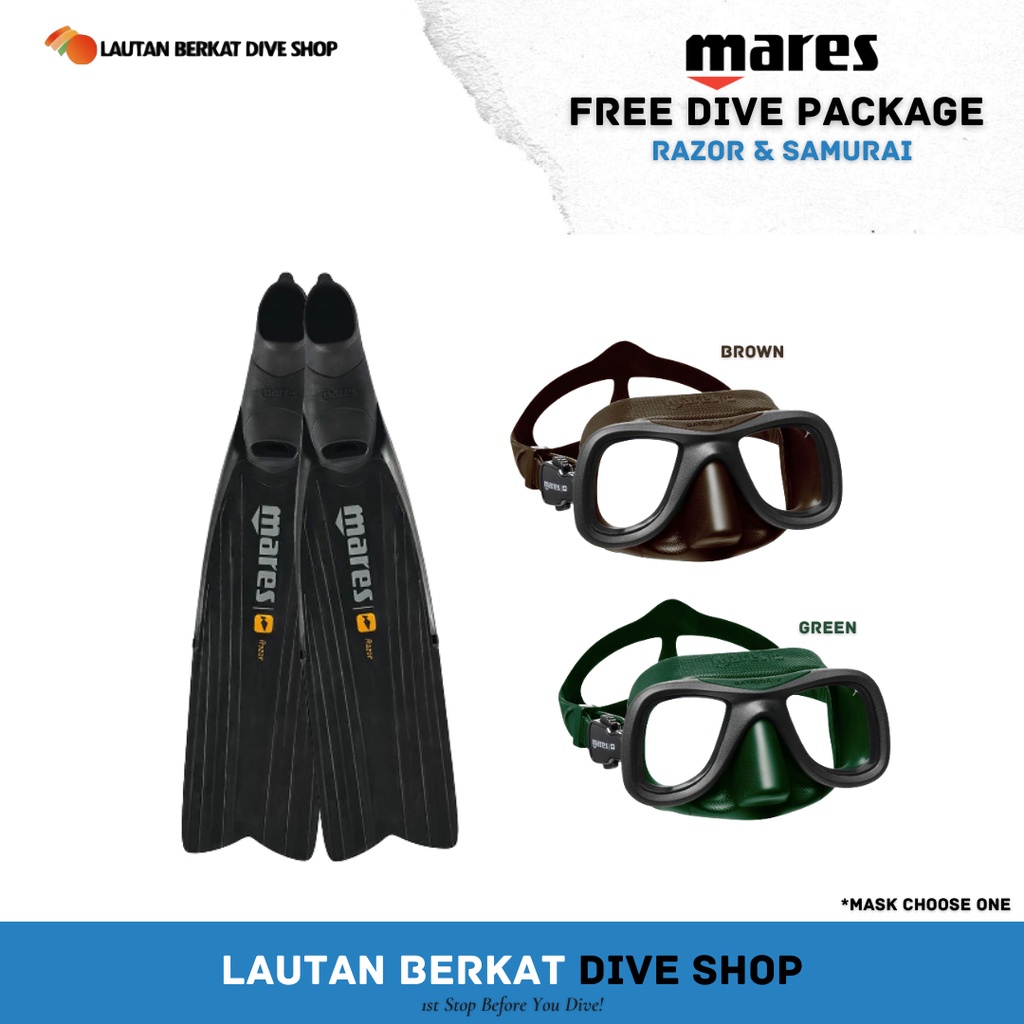Jual PAKET LONG FIN MARES RAZOR PRO + FREE MASK MARES SAMURAI X ...