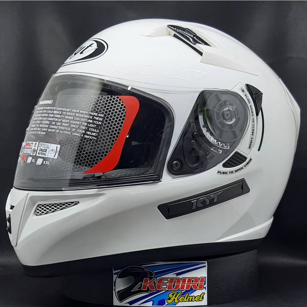 Jual Helm KYT K2 Rider Solid Polos full face white hitam doff gloss ...