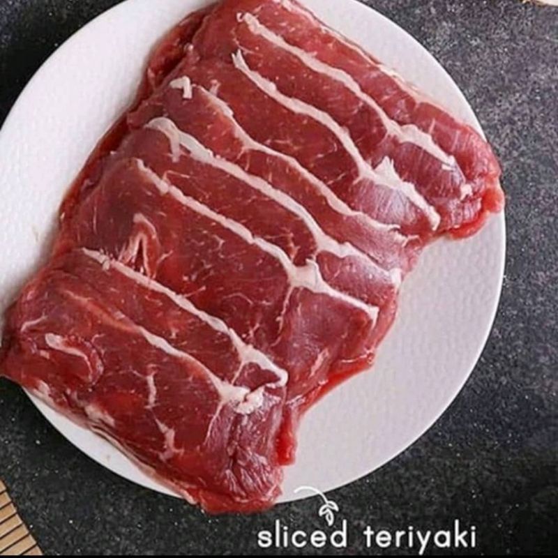 Jual Beef slice teriyaki daging sapi iris tipis 500 gram non fat ...
