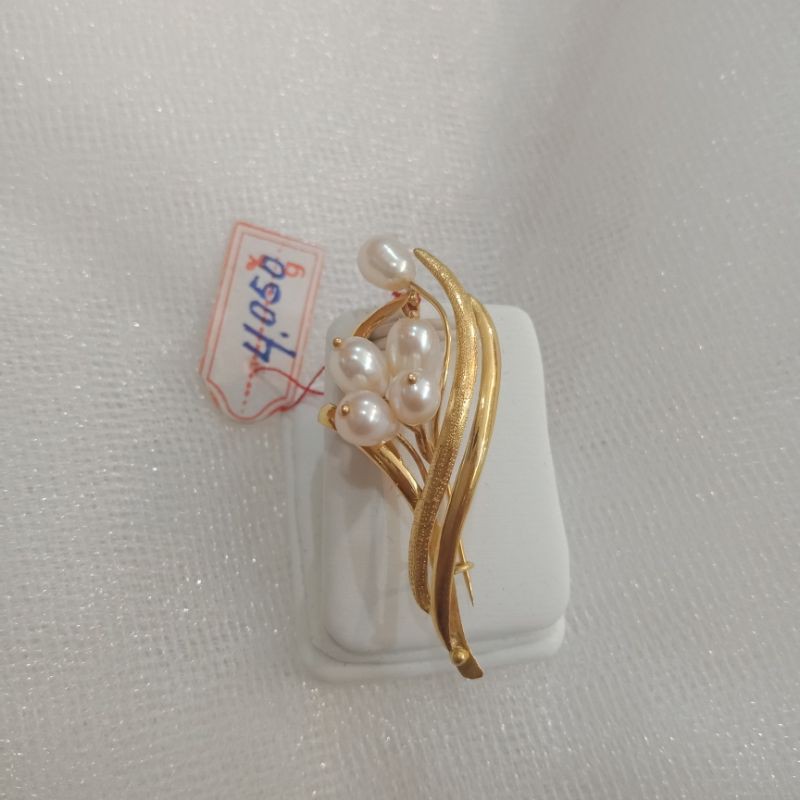 Jual BROS EMAS VARIASI 5 MATA MUTIARA | Shopee Indonesia