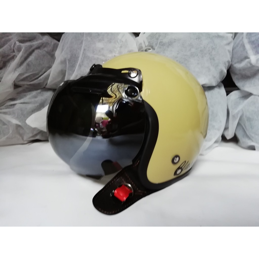 Jual HELM BOGO CLASSIC DEWASA WARNA KREM KACA CEMBUNG SILVER | Shopee ...