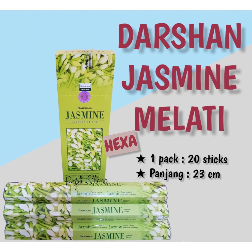Jual Hio Dupa Jasmine Melati Hexa Handmade isi 20 batang By Darshan ...
