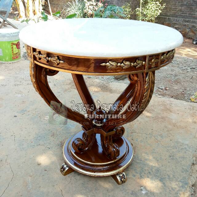 Jual Round table luxury ( meja teras top table marmer, meja bulat ...