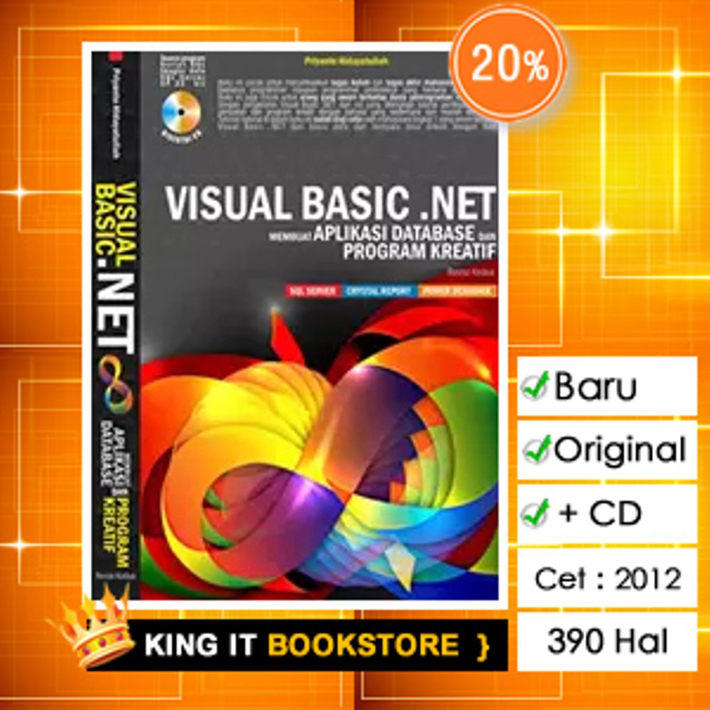 Jual Buku VB Visual Basic Membuat Aplikasi Database dan Program Kreatif CD | Shopee Indonesia