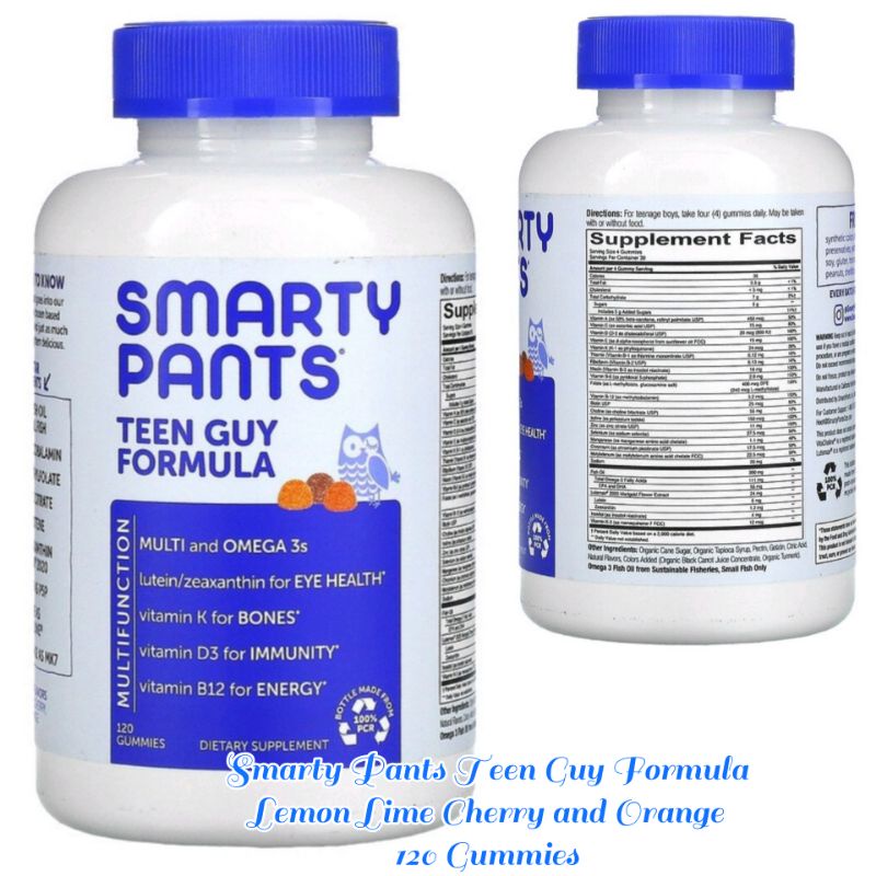 Jual Smarty Pants Teen Guy Formula Lemon Lime Cherry and Orange 120 ...
