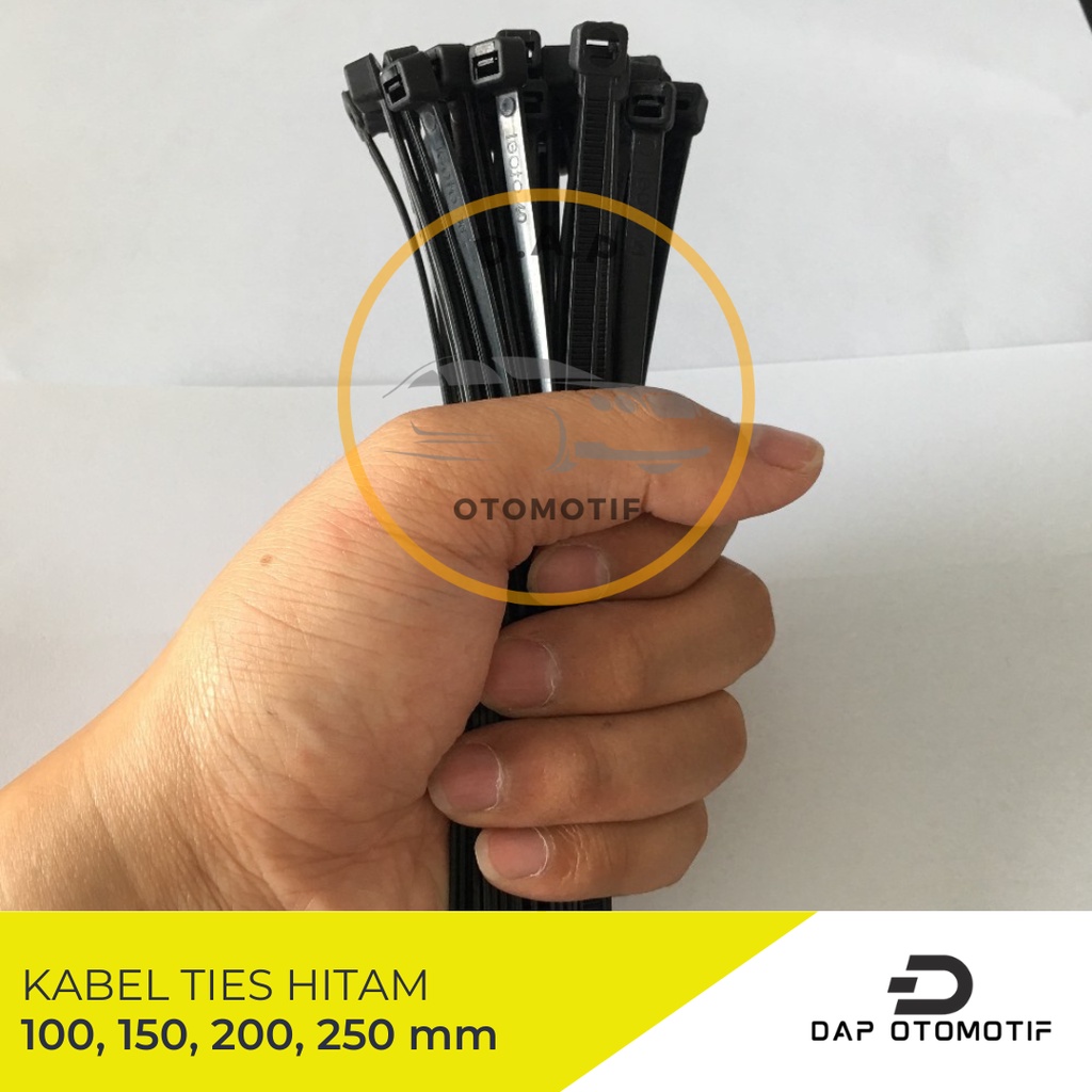 Jual Kabel Tis / Cable Ties Nylon Hitam 10-150-200-250mm 100 Pcs ...