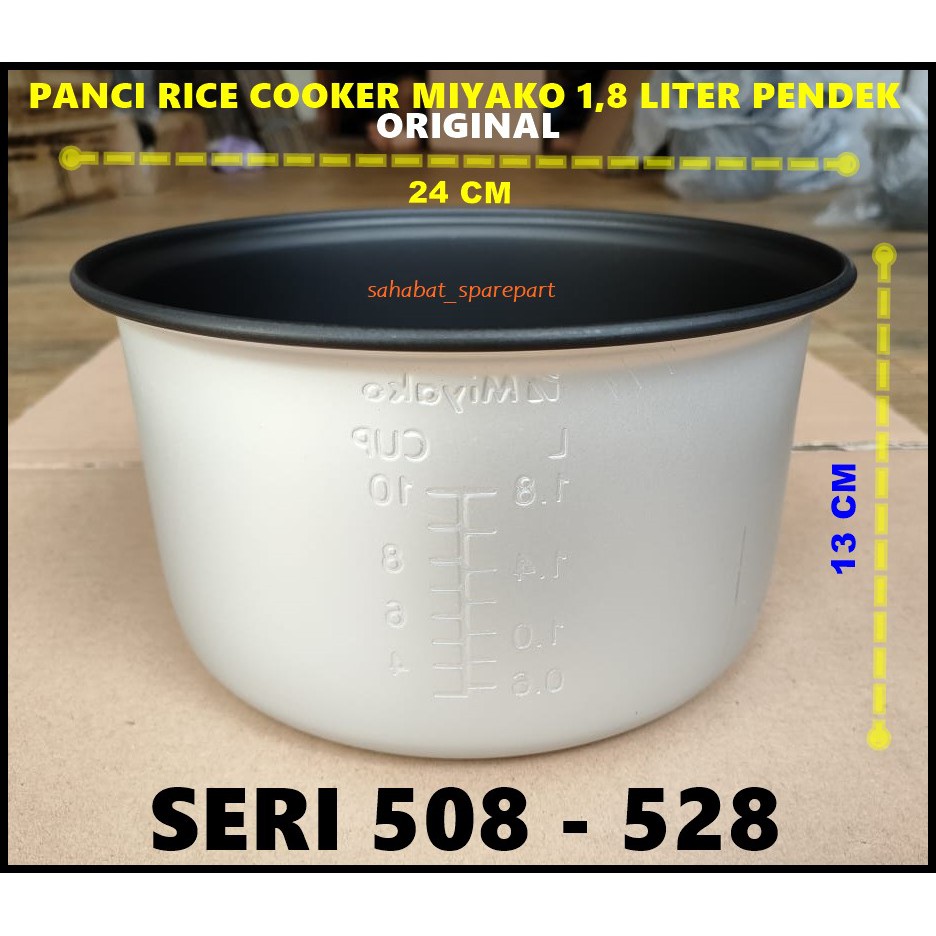 Jual (13 CM) PANCI INNER POT MAGICOM RICE COOKER MIYAKO SERI 508 - 528 ...