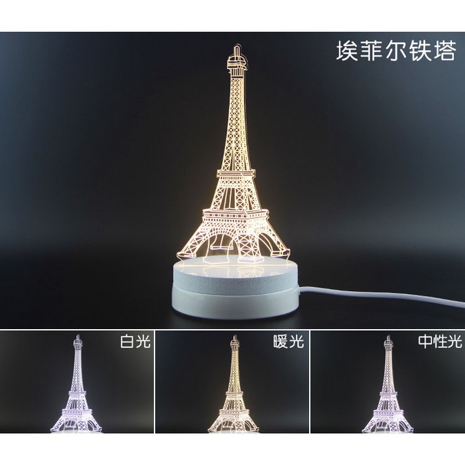 Jual Lampu 3D LED Transparan Desain Eiffel Tower - G5711A | Shopee ...