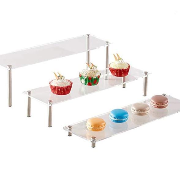 Jual Pajangan Makanan Acrylic Buffet Riser Display / Food Rack Tiers ...