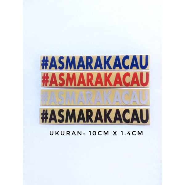 Jual Stiker Cutting Tulisan Asmara Kacau Ukuran Kecil Cutting Stiker Untuk Sticker Motor Mobil