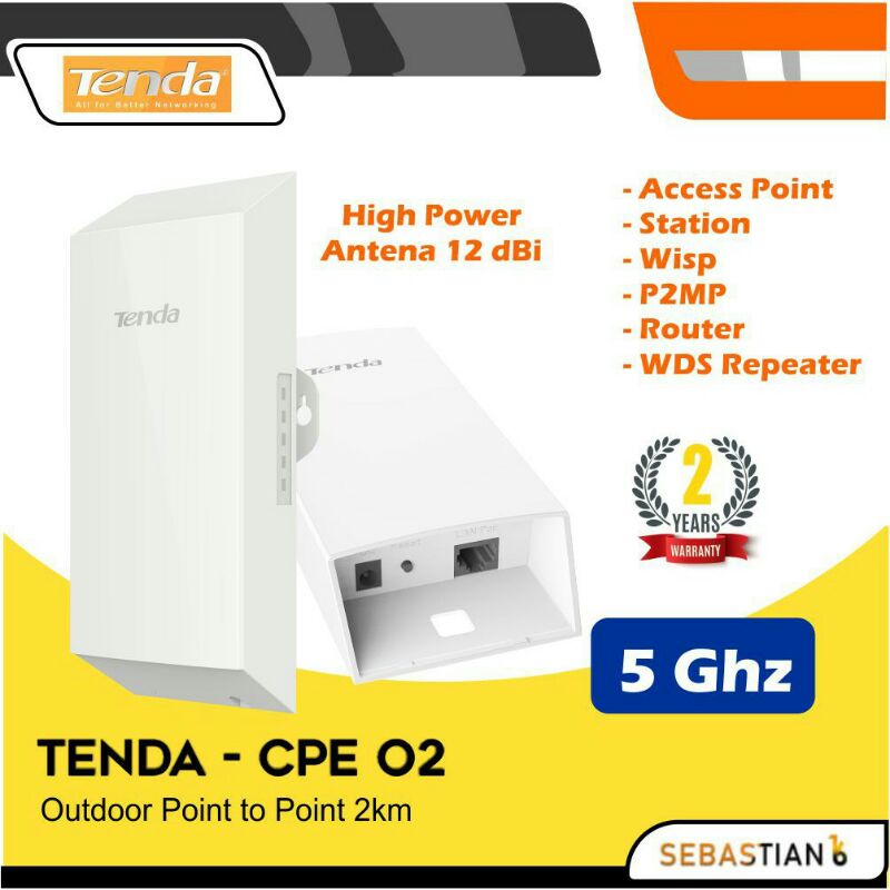 Jual akses point Tenda 02 outdoor akses point 5Ghz | Shopee Indonesia