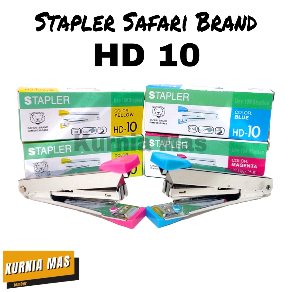 Jual Stapler Safari Brand HD 10 Staples Jepretan Kertas | Shopee Indonesia