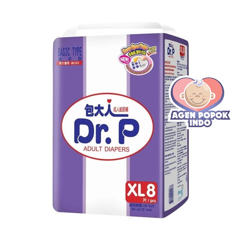 Jual DR.P BASIC Popok Dewasa PEREKAT XL 8 DRP DR P ADULT DIAPERS Tape ...