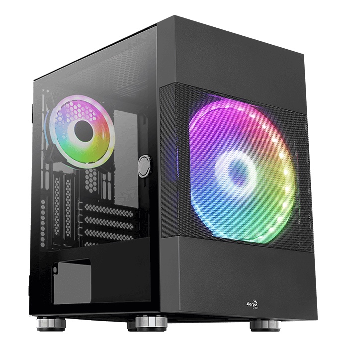 Jual AEROCOOL ATOMIC ARGB MINI TEMPERED GLASS PC CASE CASING GAMING ...