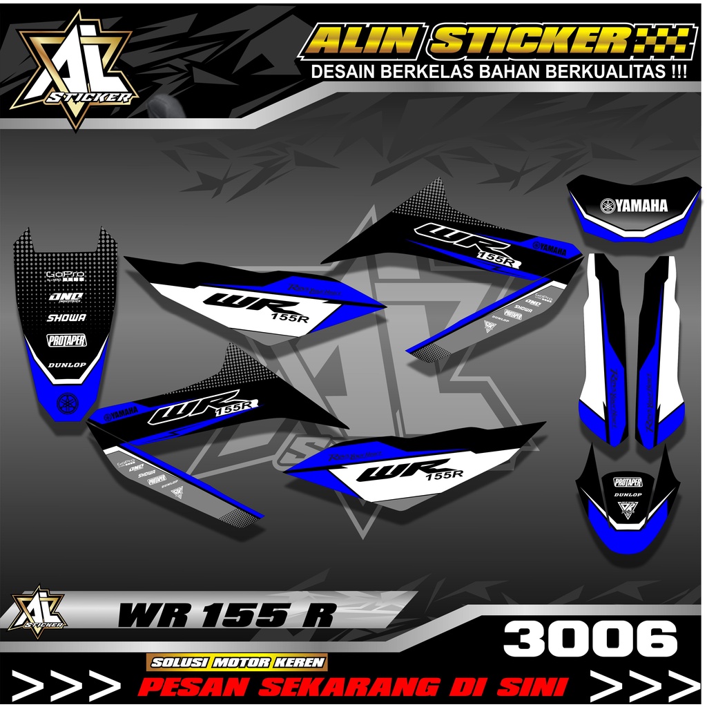 Jual 3006 Sticker Striping Semi Full WR155R Sticker Yamaha WR155 R ...